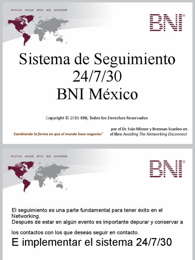 Seguimiento 24 7 30 by Ivan Misner | PDF