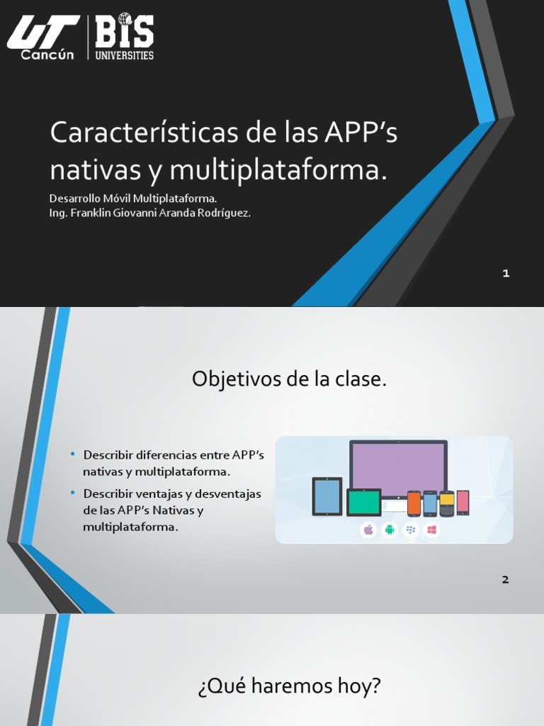 Características de Las APP's Nativas y Multiplataforma. | PDF | Software de la aplicacion ...