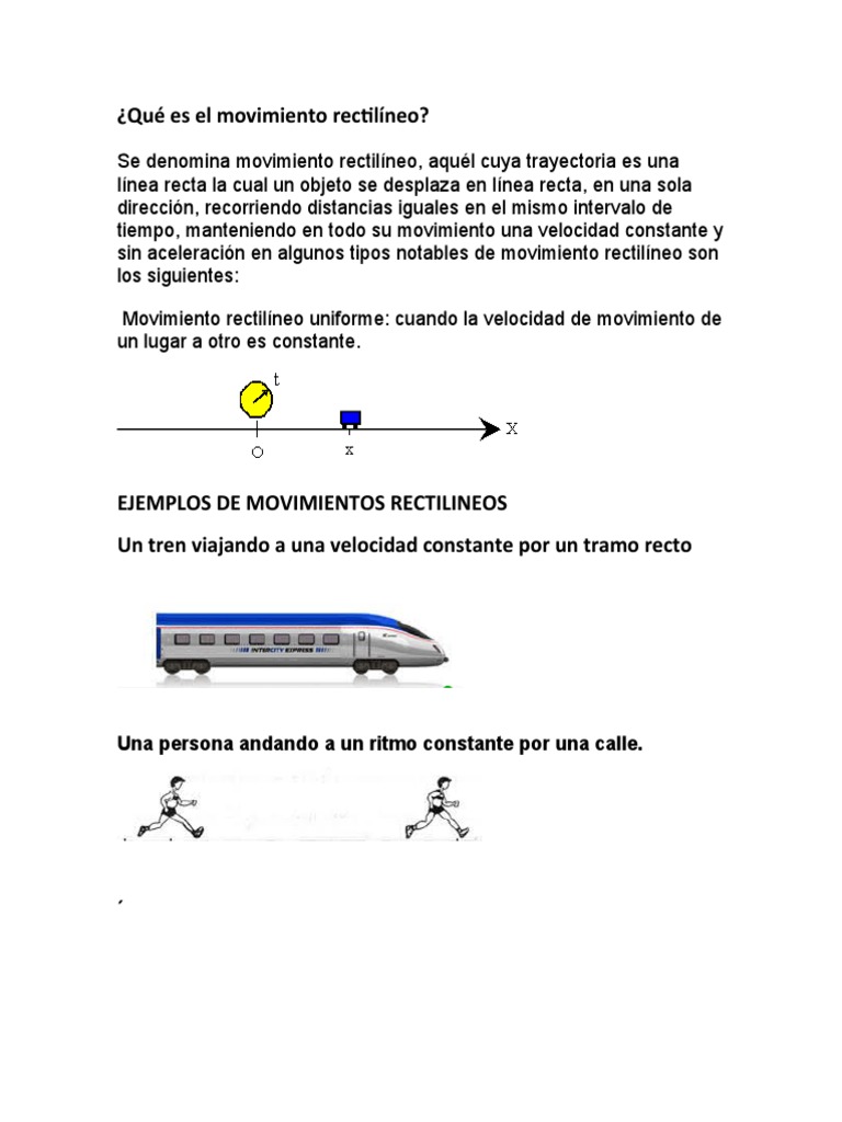 Movimiento Rectilíneo | PDF