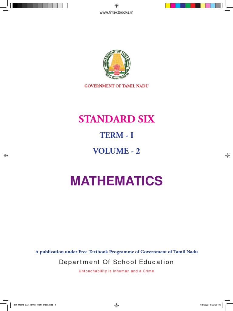 6th Mathematics Term I EM - WWW - Tntextbooks.in | PDF | Mathematics