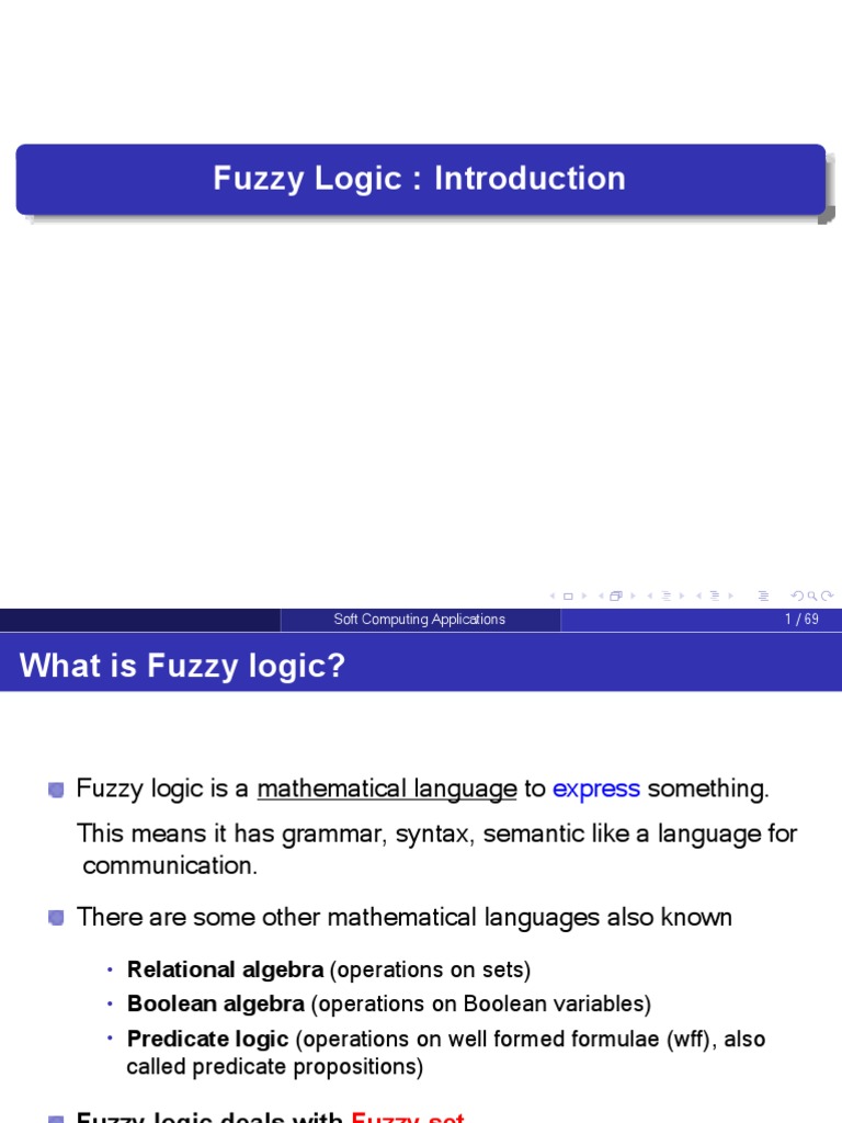 Fuzzy Logic Part1 | PDF | Fuzzy Logic | Logic