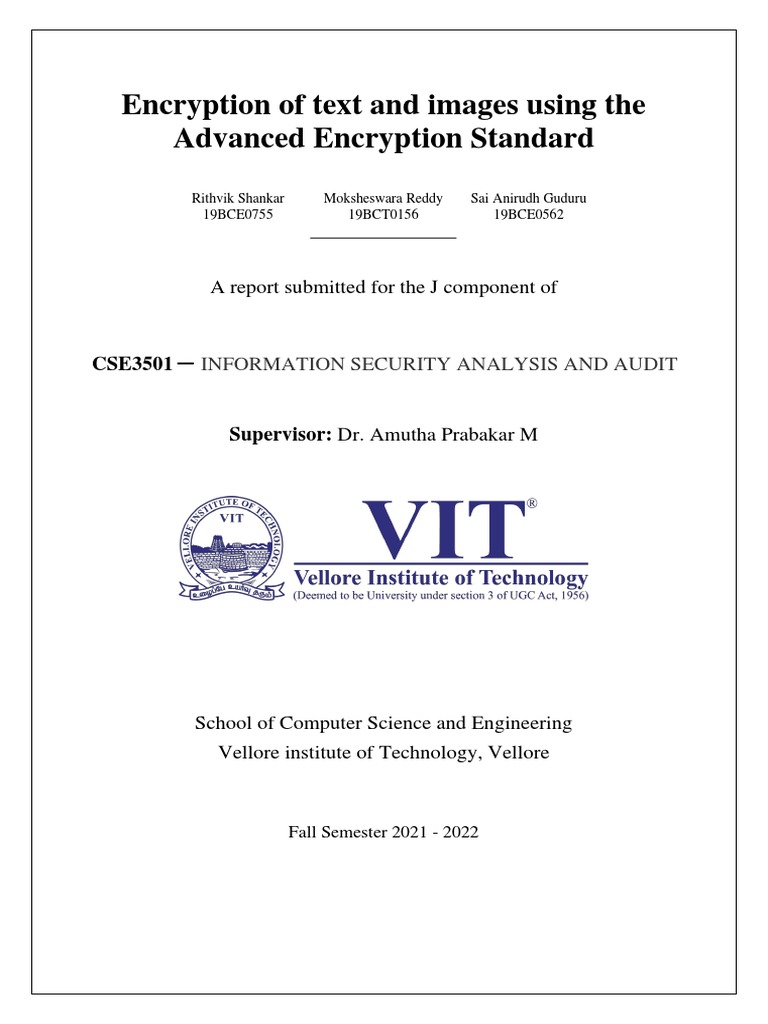 ISAA Final Report | PDF | Key (Cryptography) | Encryption