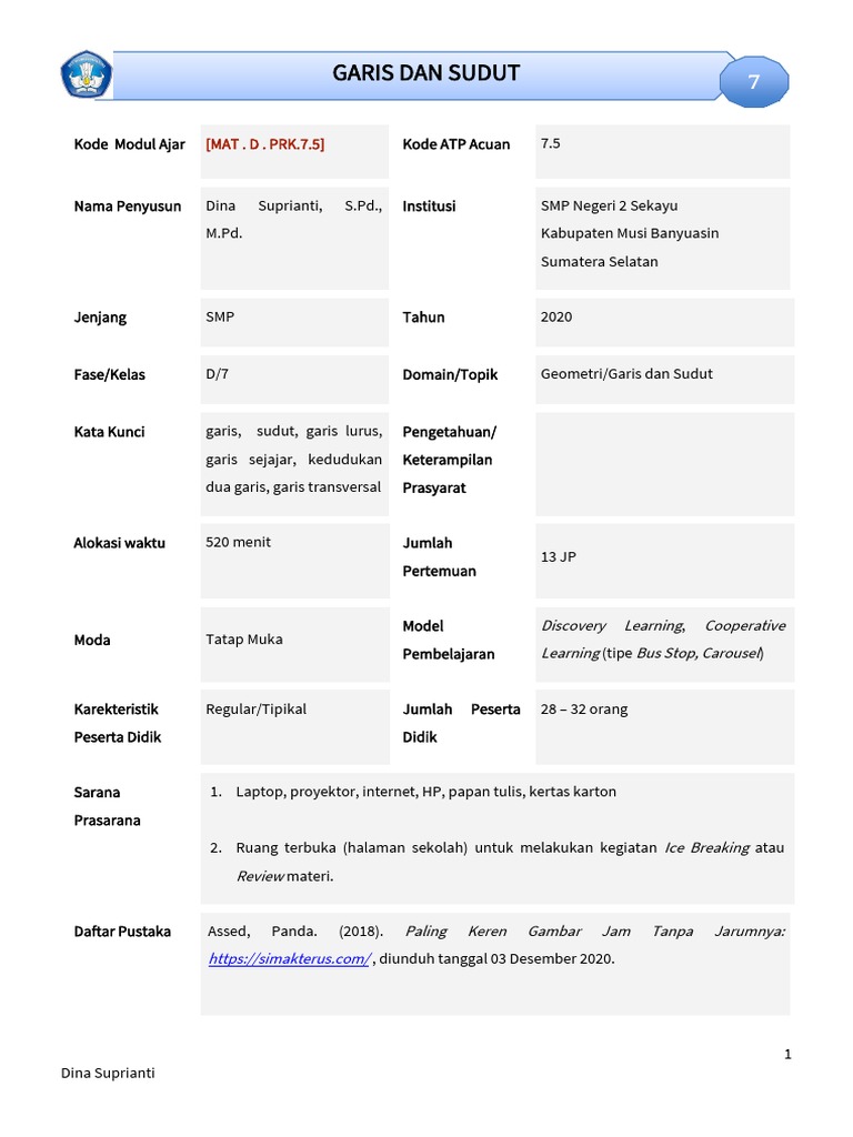Modul Matematika Bilangan Bulat Pdf