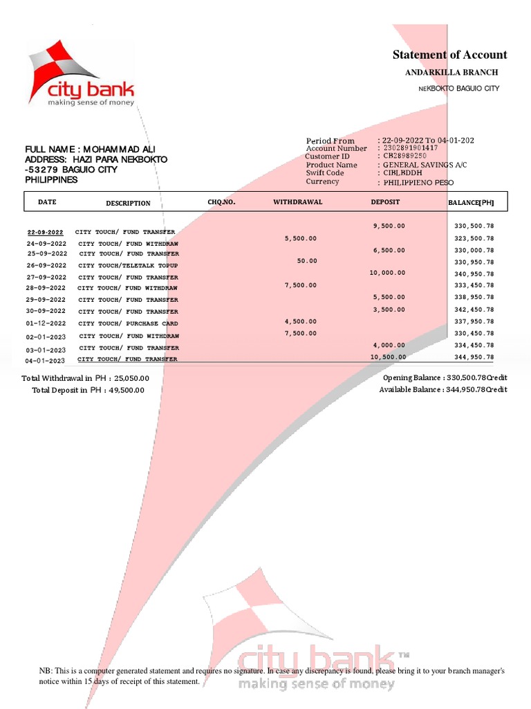 CITY - BANK Philippines BCX | PDF | Economies | Service Industries