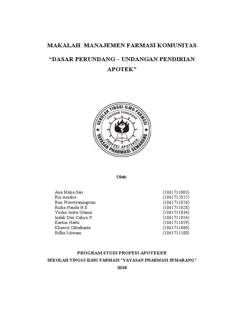 Pendirian Apotek | PDF