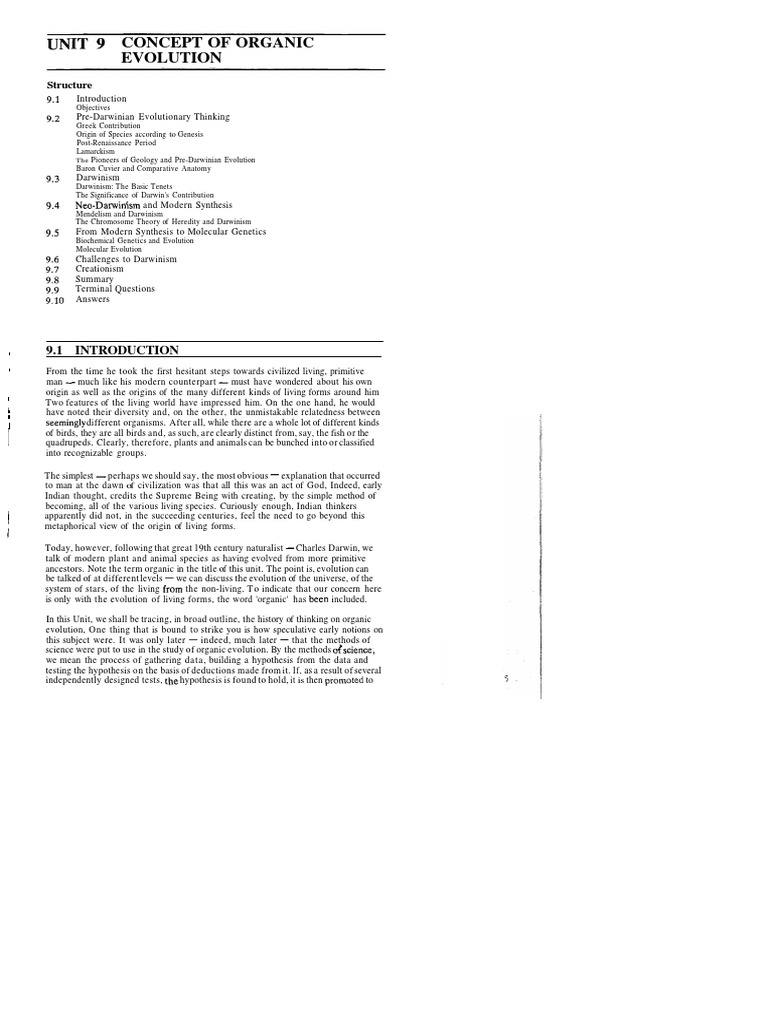 Organic Evolution: Historical Perspectives | PDF | Evolution | Natural ...