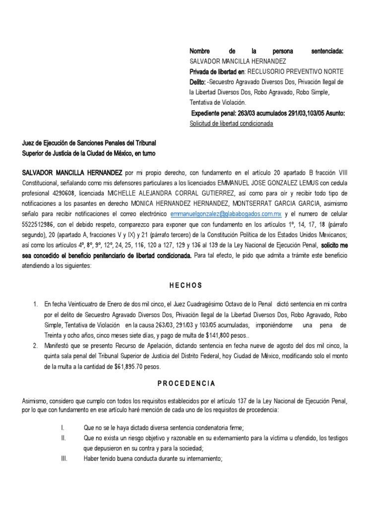 Libertad-Condicionada-Formato-1.docx Conv | PDF | Sentencia (ley) | Prisión
