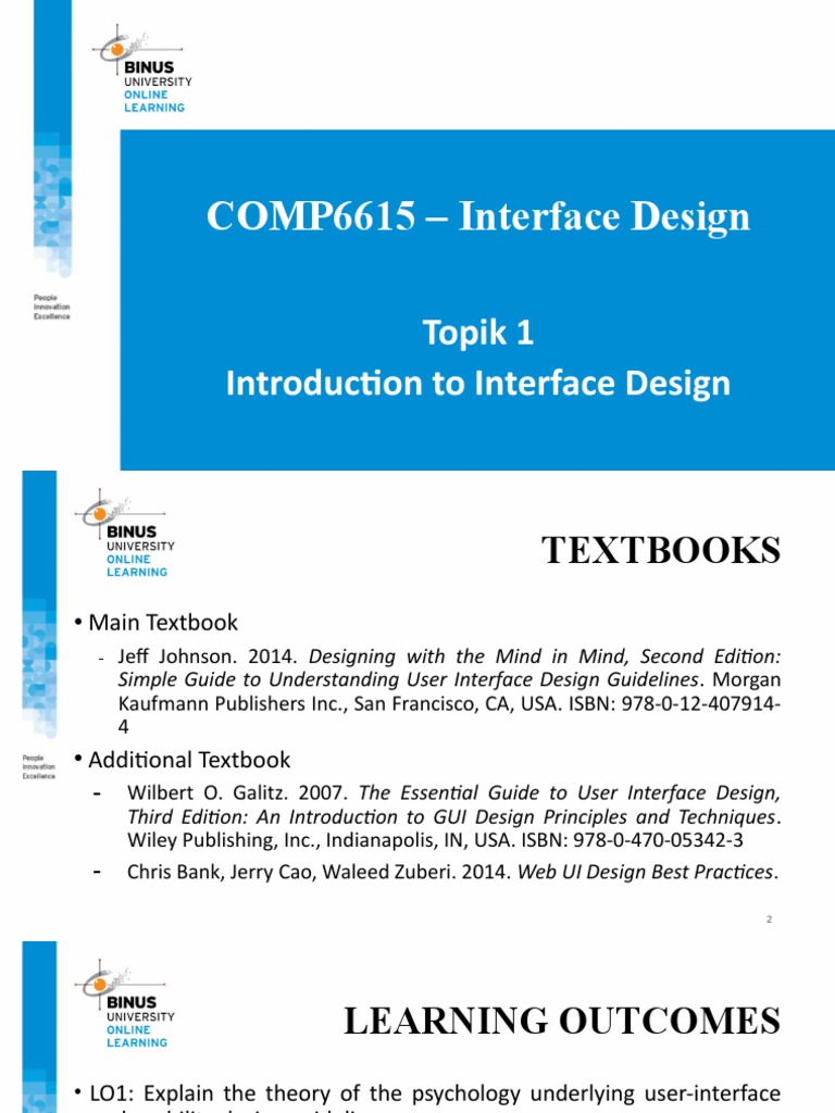 PPT01 - Introduction To Interface Design | PDF | Graphical User Interfaces | User Interface Design