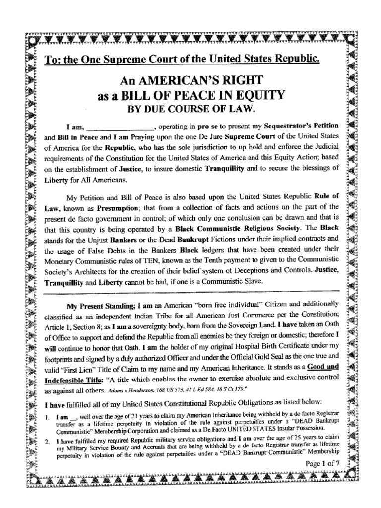 Bill of Peace in Equity | PDF