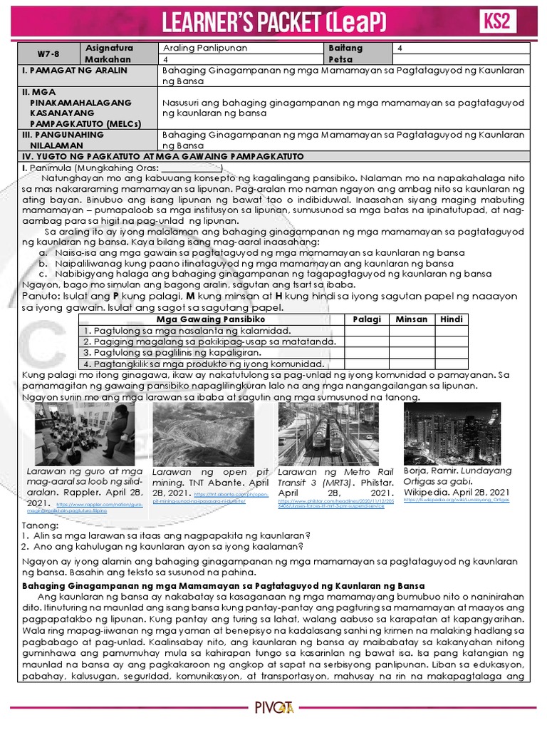 Q4 AP 4 Week7 8 | PDF