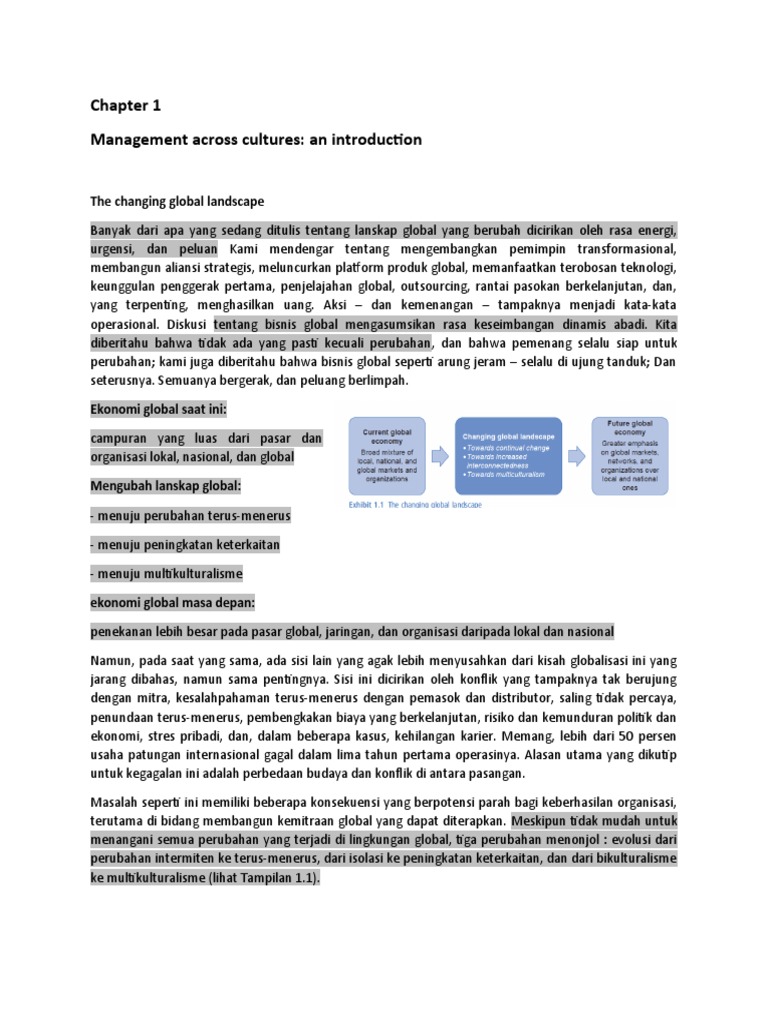 Chapter 1 Management Across Cultures An Introduction | PDF