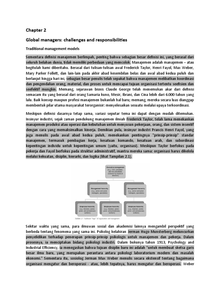 Chapter 2 Global Managers Challenges and Responsibilities | PDF | Karier & Perkembangan