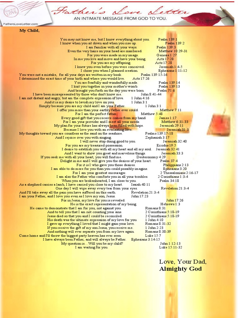 Father's Love Letter | PDF | Religious Belief And Doctrine