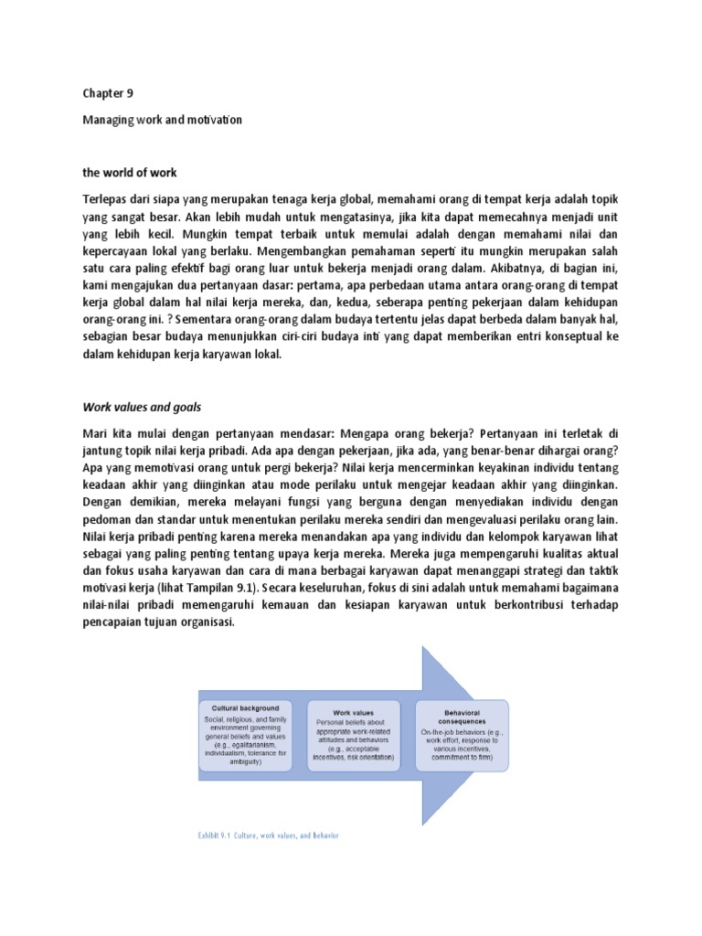 Chapter 9 Managing Work and Motivation | PDF