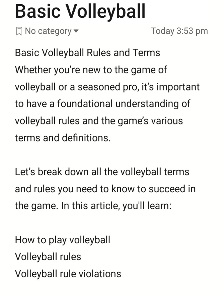 A Comprehensive Guide to Volleyball Rules, Terms and How to Play the ...