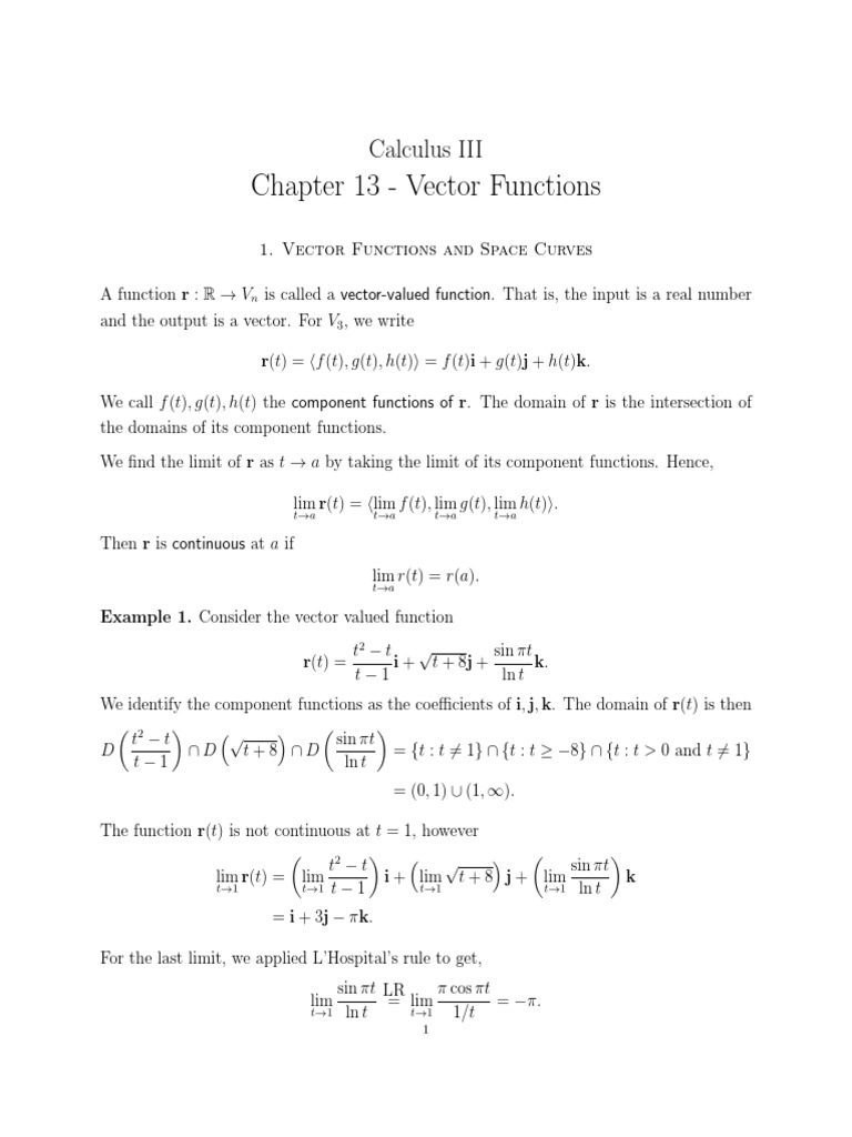 Space Curves 1 | PDF | Acceleration | Integral