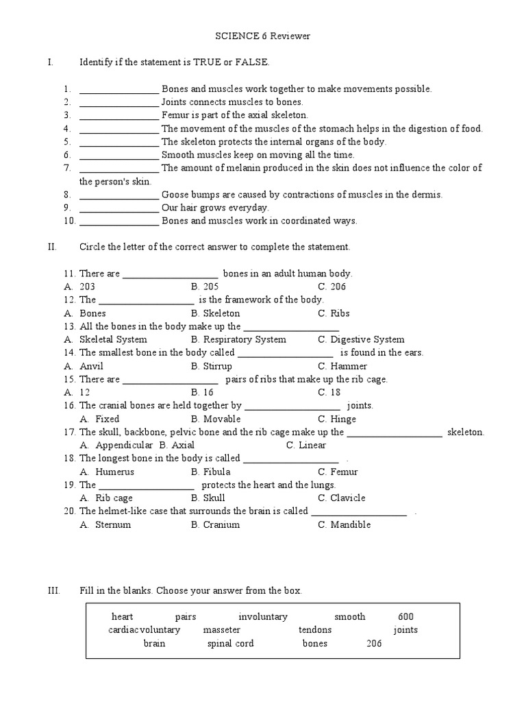 SCIENCE 6 Reviewer | PDF | Human Digestive System | Respiratory System