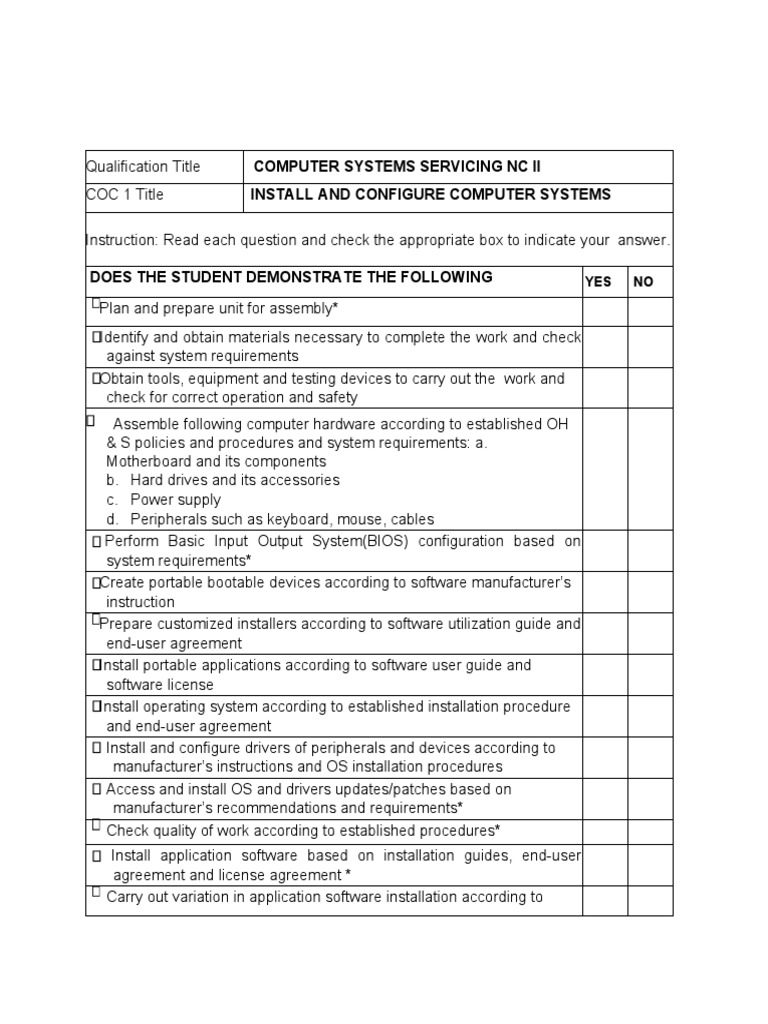Coc 1 Sag | PDF | Installation (Computer Programs) | Bios