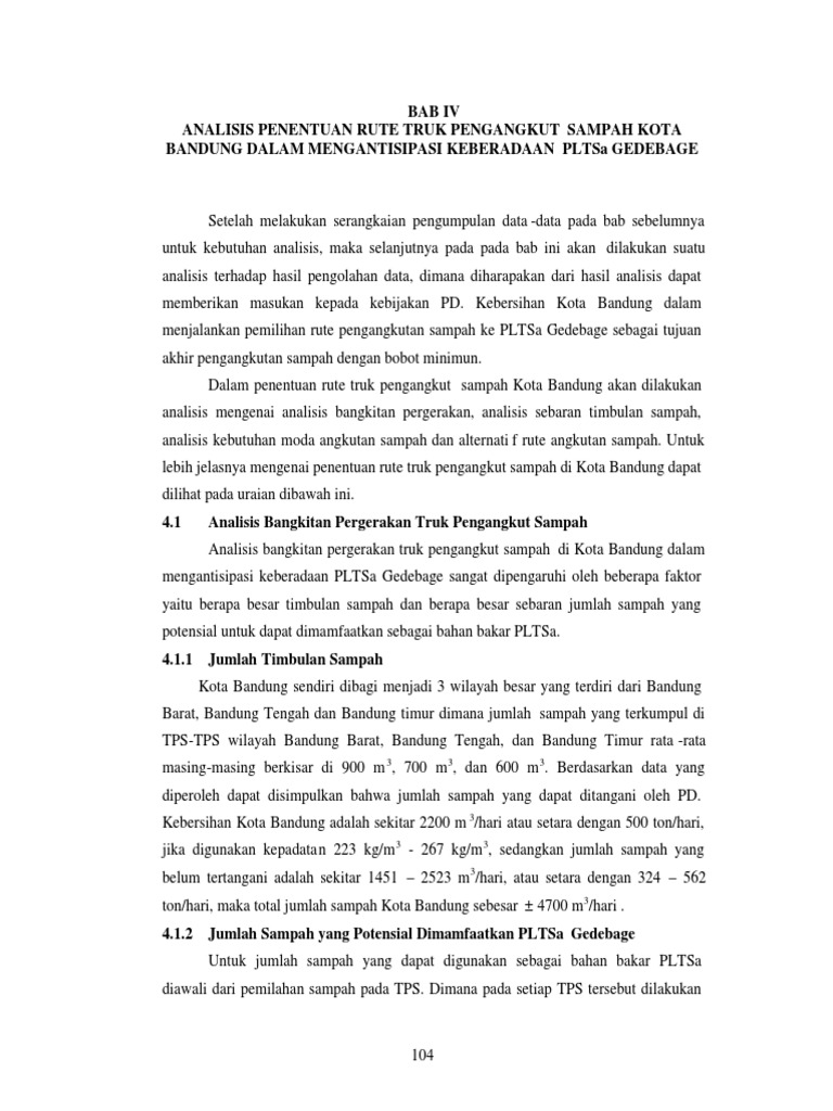 Analisis Penentuan Rute Truk Pengangkut Sampah Kota Bandung Dalam ...