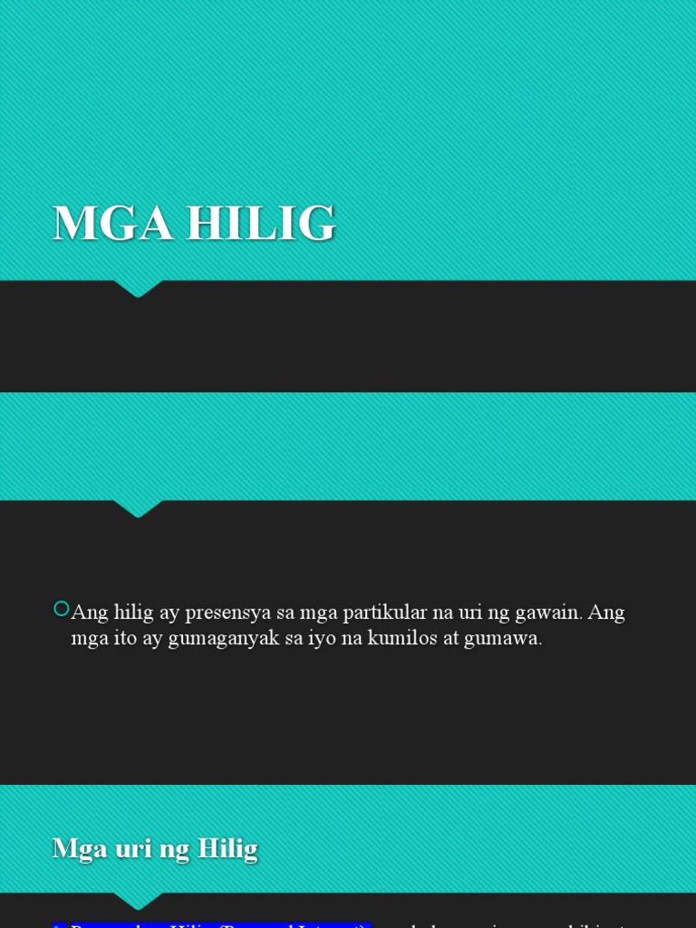 Mga Hilig | PDF