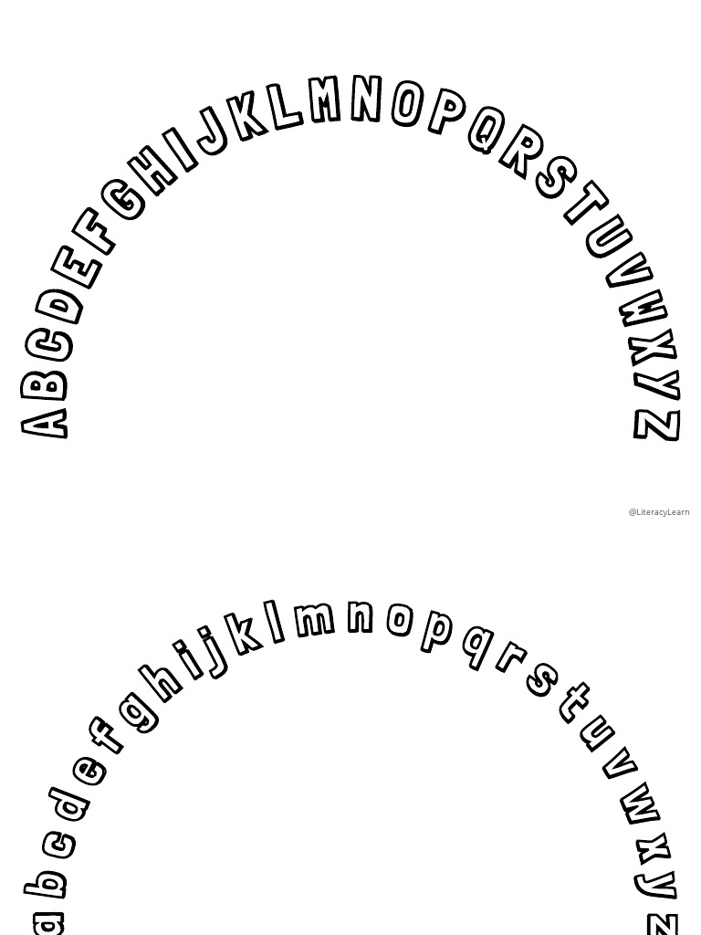 Alphabet Arcs BW Full Alphabet | PDF