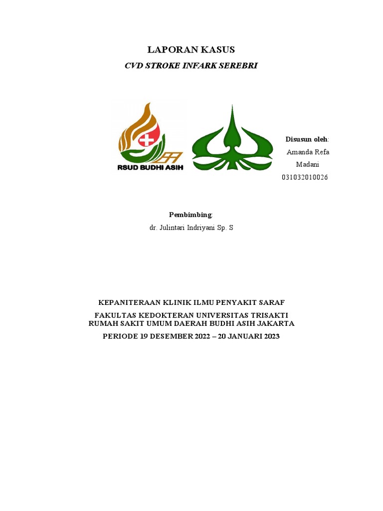 Laporan Kasus Stroke Infark Serebri | PDF | Kesehatan Holistik