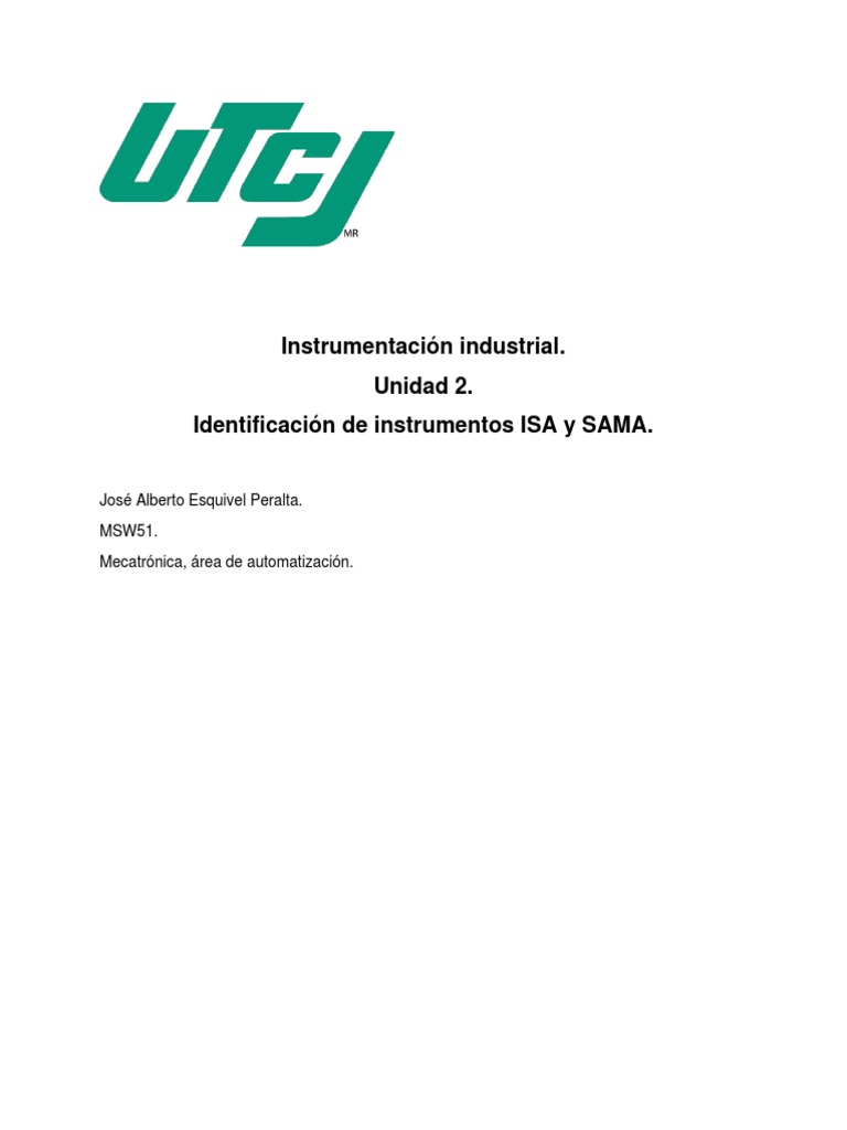 Identificacion de Instrumentos ISA y SAMA | PDF