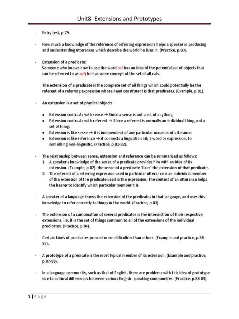 Understanding Extensions and Prototypes | PDF | Concept | Predicate (Grammar)