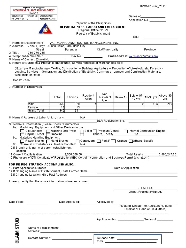RULE-1020 - Registry of Establishment | PDF | Engines | Manufactured Goods