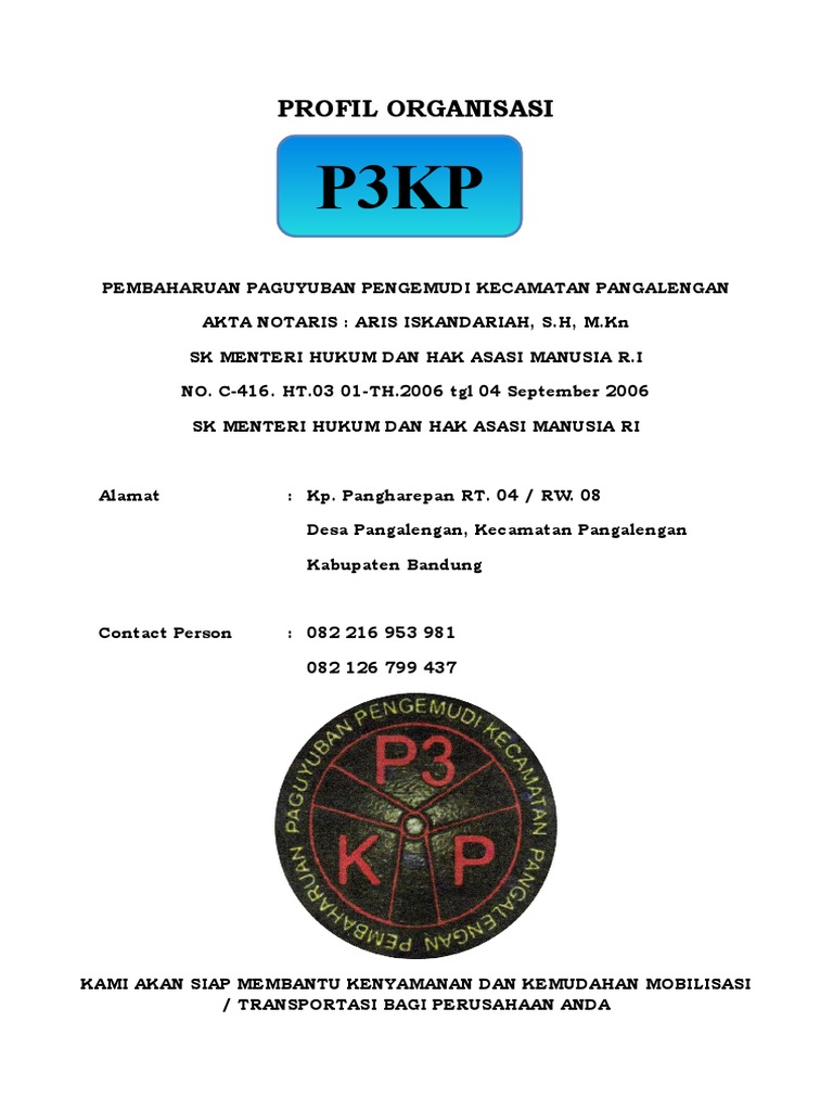 Cover Profil & Surat Pernyataan P3KP | PDF