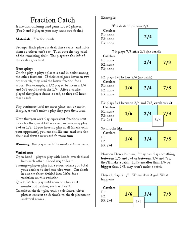 Grade 3 Fraction Card Game | PDF