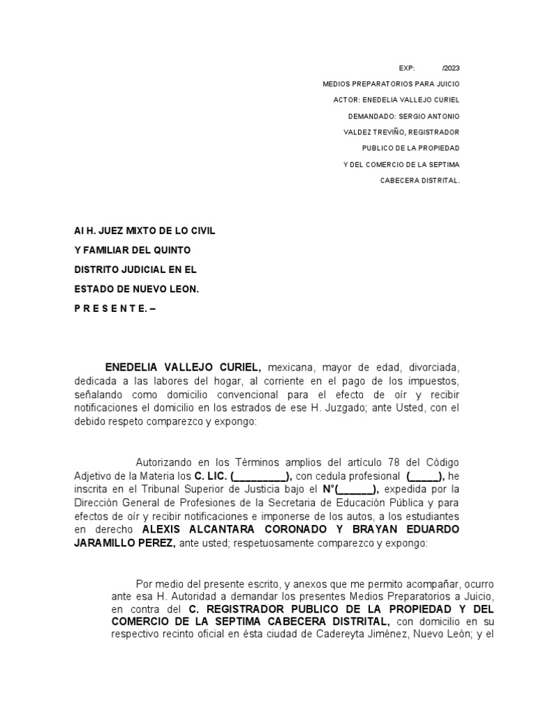 EXP Proyecto Revisar | PDF | Posesión (Ley) | Derecho Civil (Common Law)