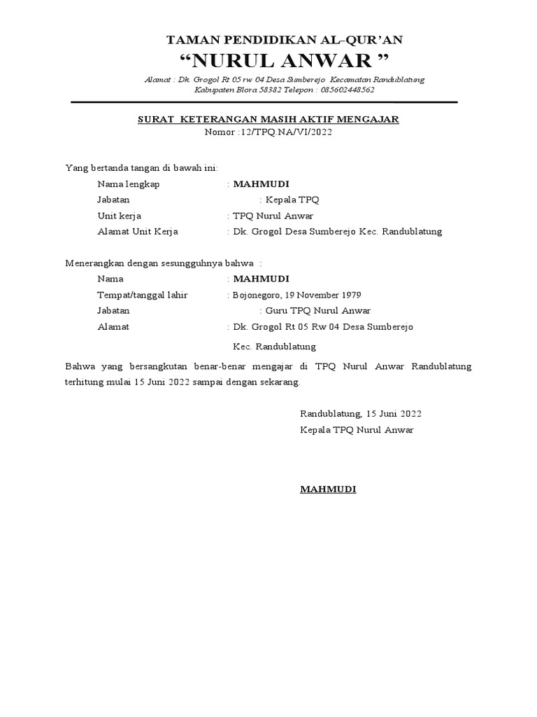 Suket Aktif Mengajar | PDF