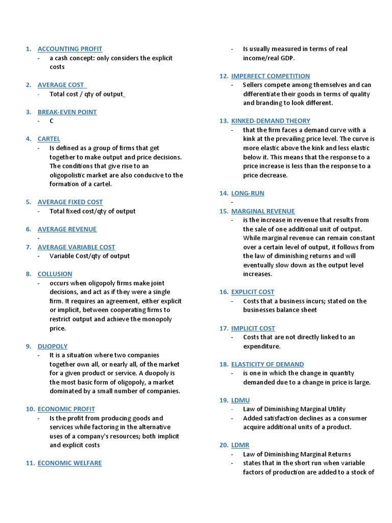 ECOMAN | PDF | Oligopoly | Profit (Economics)