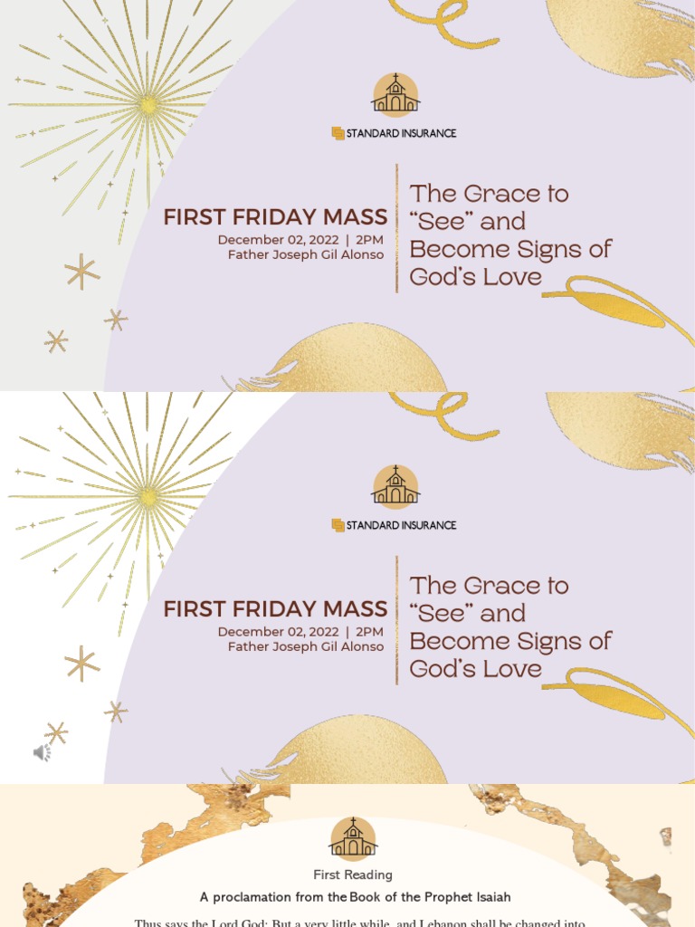 First Friday Mass (December) | PDF | Christian Worship And Liturgy