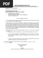 Bid Securing Declaration Sample Form | PDF | Affidavit | Notary Public
