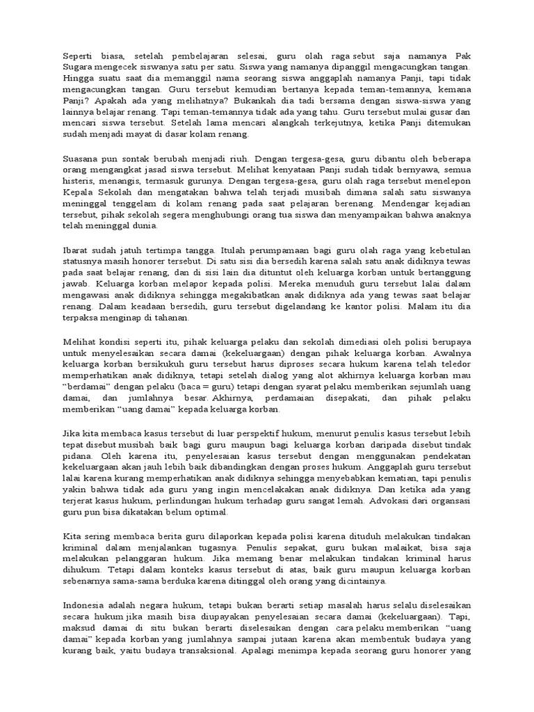 Contoh Tulisan Perlindungan Guru Pdf 