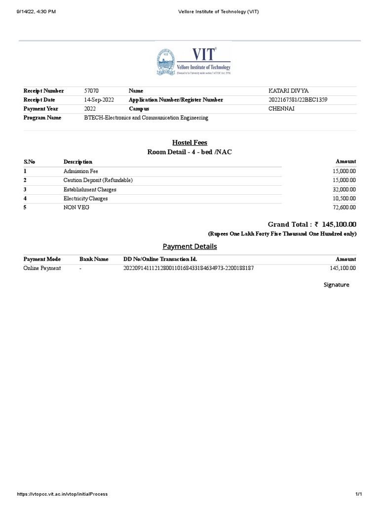 Vellore Institute of Technology (VIT) | Download Free PDF | Business ...