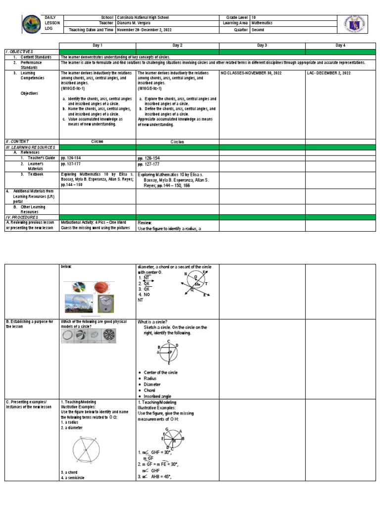 Q2 - Week 4 | PDF | Circle | Angle