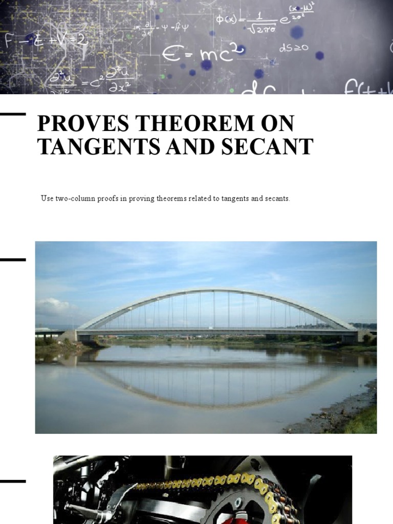 Proves Theorem On Tangents and Secant | PDF