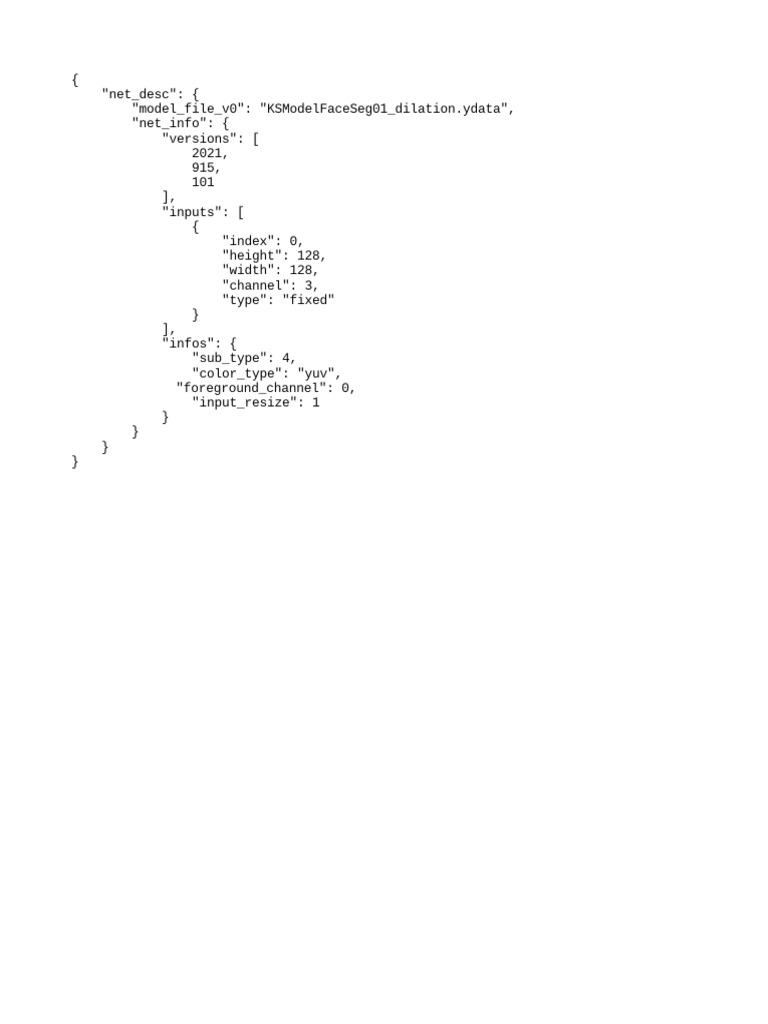 KSModelFaceSeg01 Dilation - Model Desc | PDF