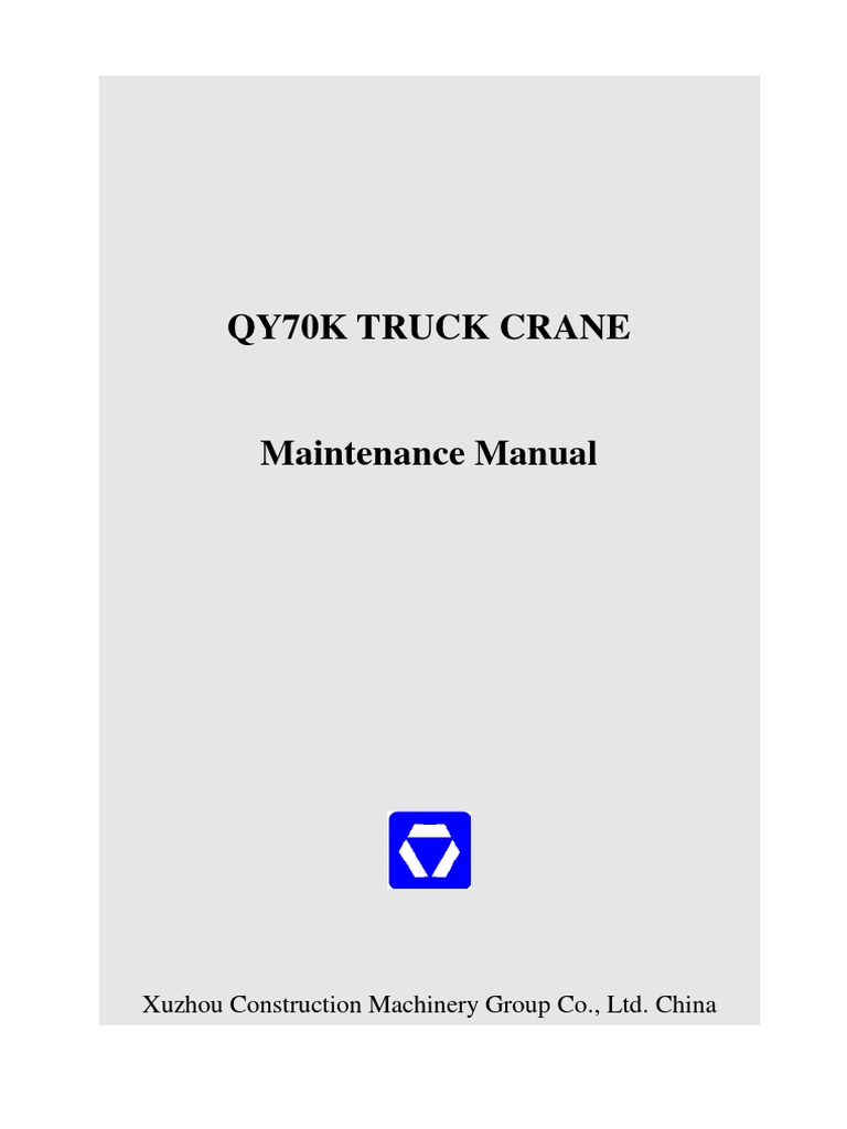 QY70K Manual de Manutenção XCMC 70 | PDF