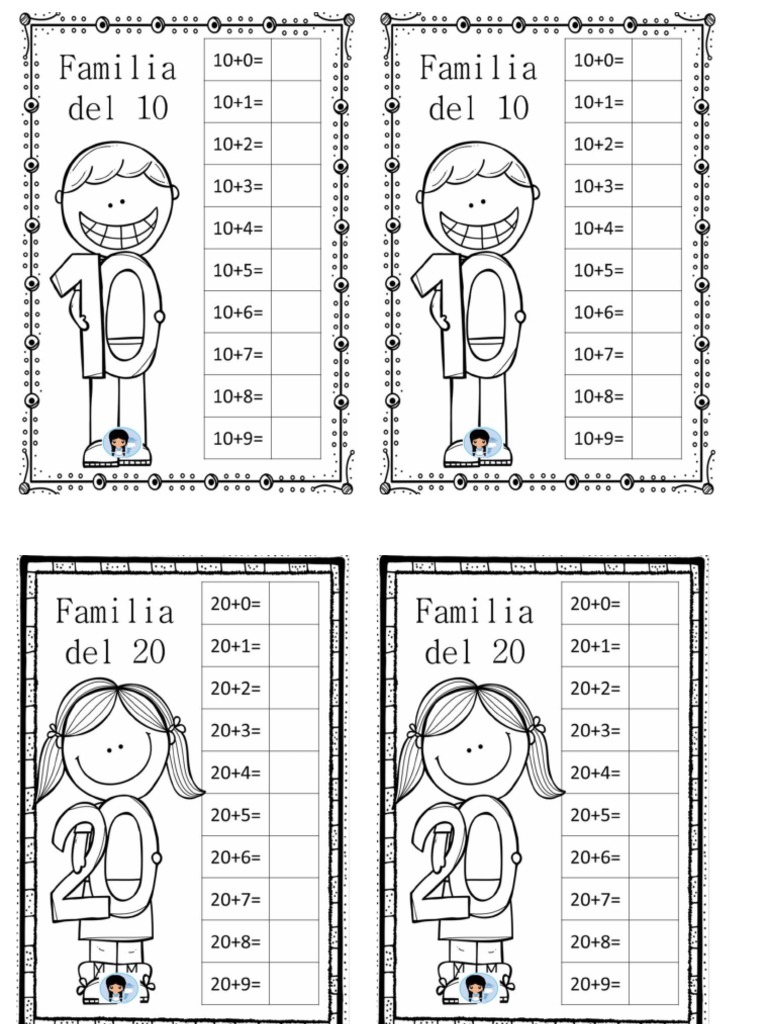 Familias de Números Cuaderno | PDF