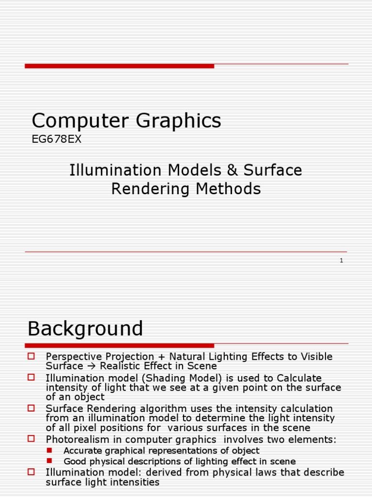 Illumination And Rendering Method Pdf Reflection Physics