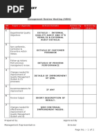 MRM - Management Review Sample | PDF | Internal Audit | Audit