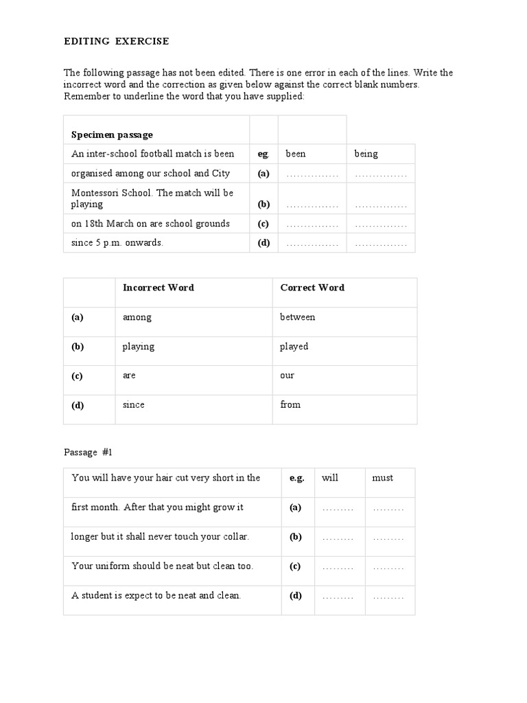 Editing Passages | PDF