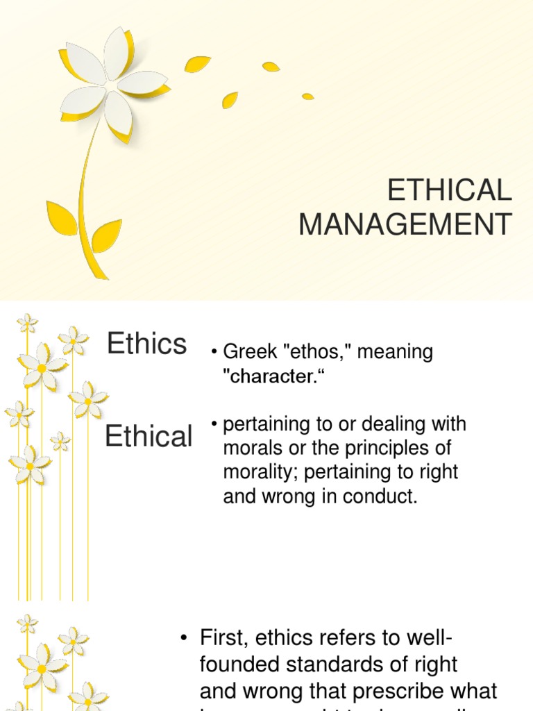 Ethical Management | PDF