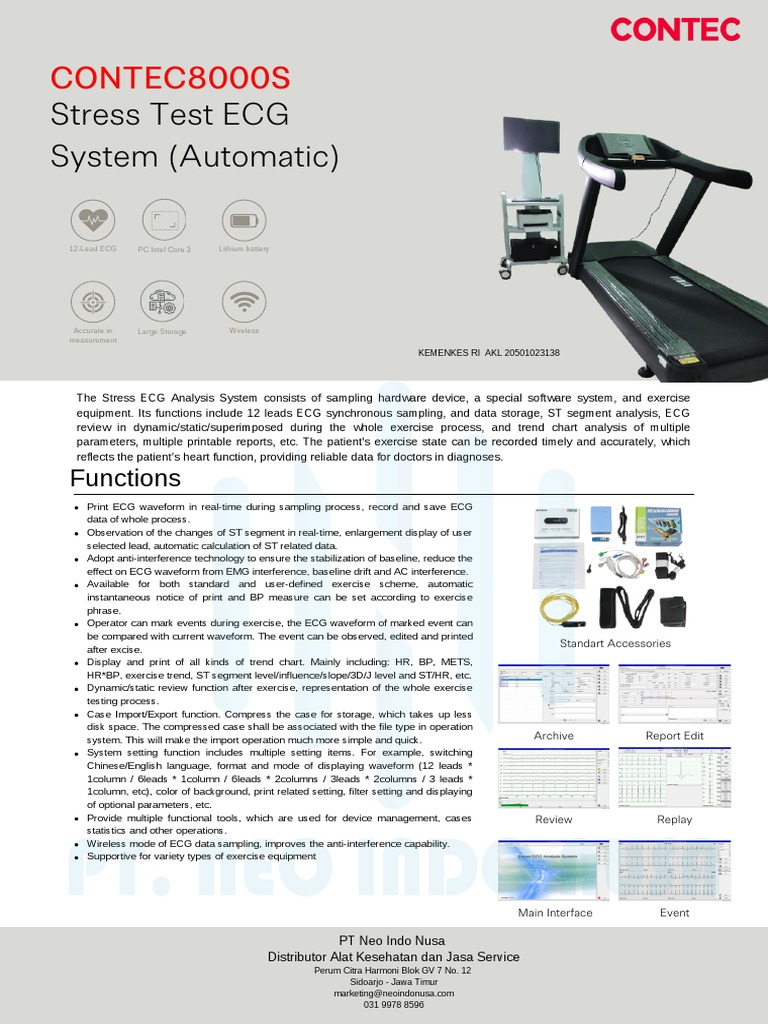 Contec 8000S Stress ECG System Specs | PDF | Computer Data Storage ...
