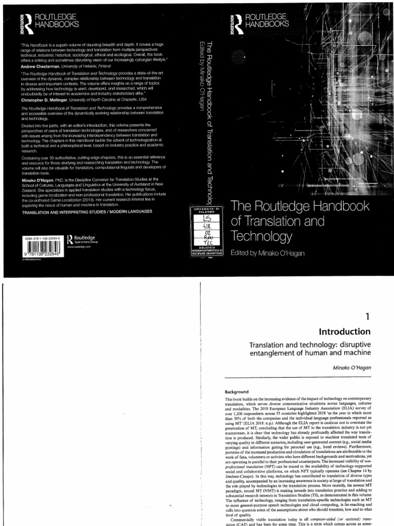 The Routledge Handbook of Translation and Technology | PDF