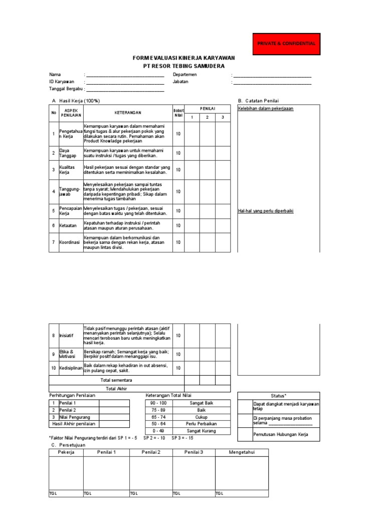 Form Evaluasi | PDF